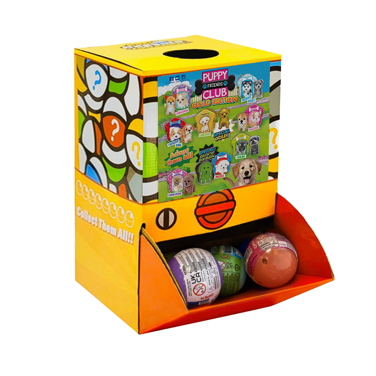40X Puppy Club Gold Edition Dog Toy Capsule 50mm Collectible Gacha w D – Gifts Hub Australia