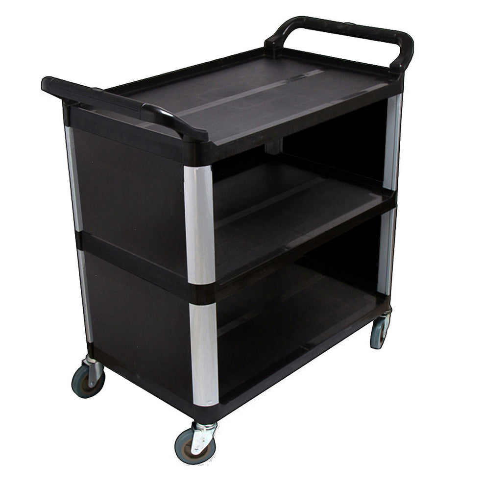 SOGA 3 Tier Covered Food Trolley Food Waste Cart Storage Mechanic Kitc ...