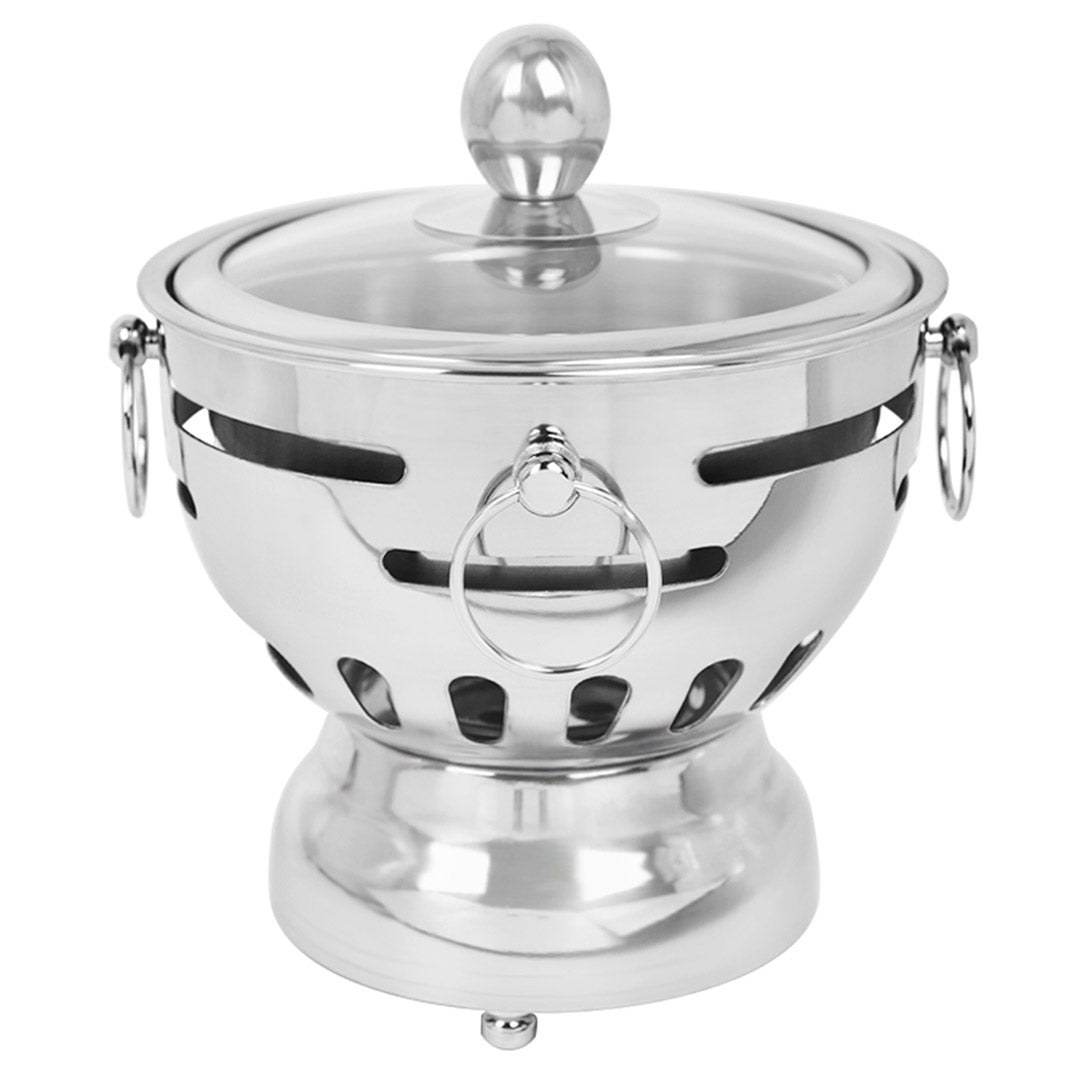 SOGA Stainless Steel Mini Asian Buffet Hot Pot Single Person Shabu Alc ...