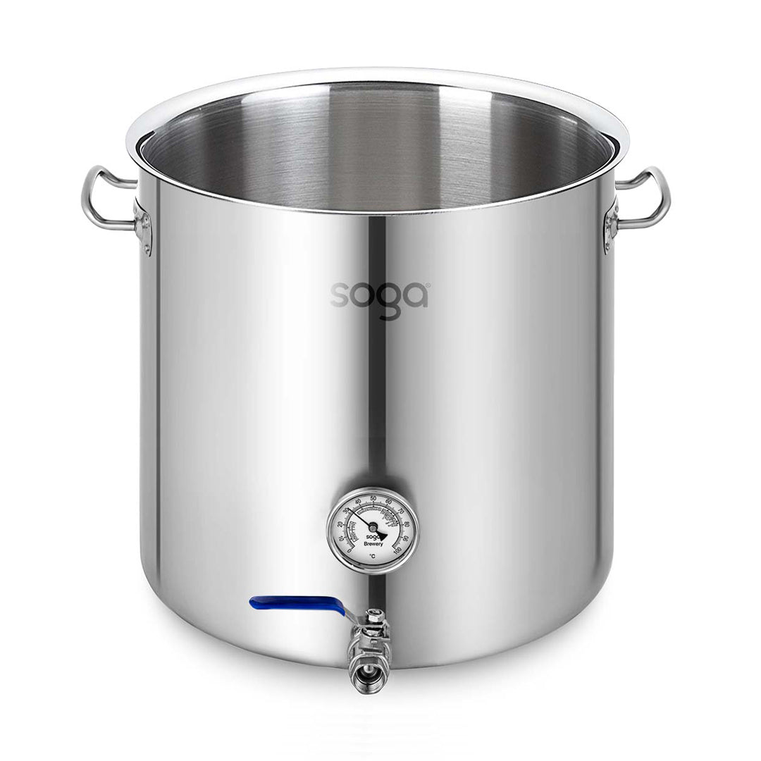 SOGA Stainless Steel No Lid Brewery Pot 130L With Beer Valve 55*55cm ...