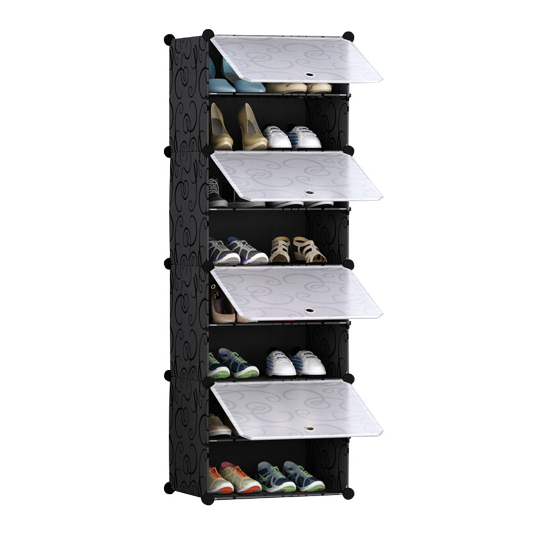 SOGA 8 Tier Shoe Rack Organizer Sneaker Footwear Storage Stackable Sta ...