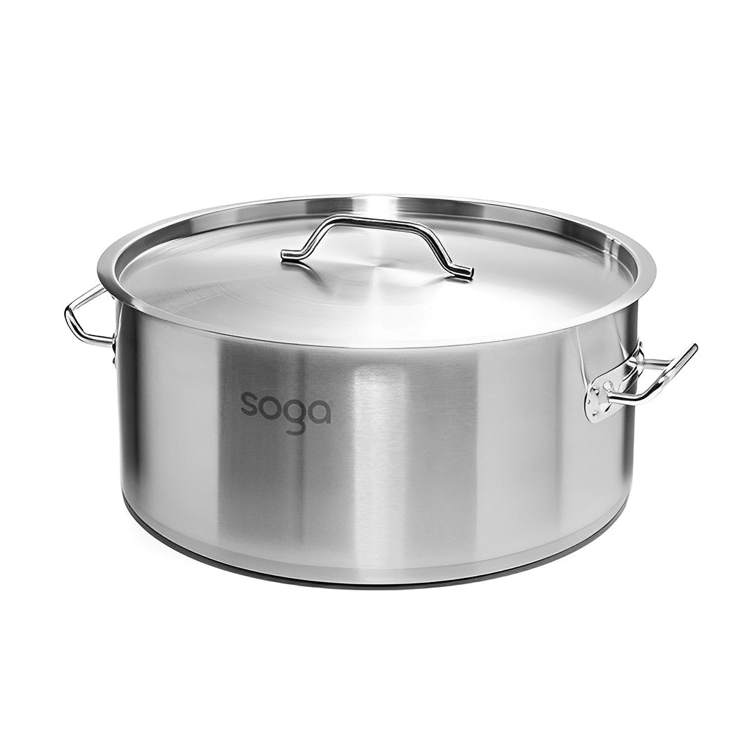 SOGA Stock Pot 23Lt Top Grade Thick Stainless Steel Stockpot 18/10 ...