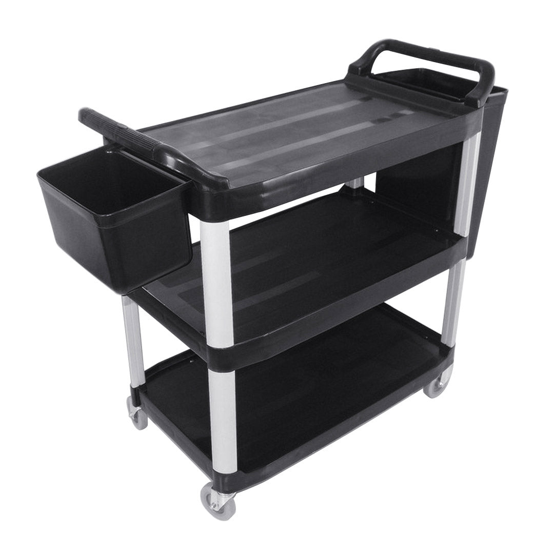 SOGA 3 Tier Food Trolley Food Waste Cart With Two Bins Storage Kitchen ...