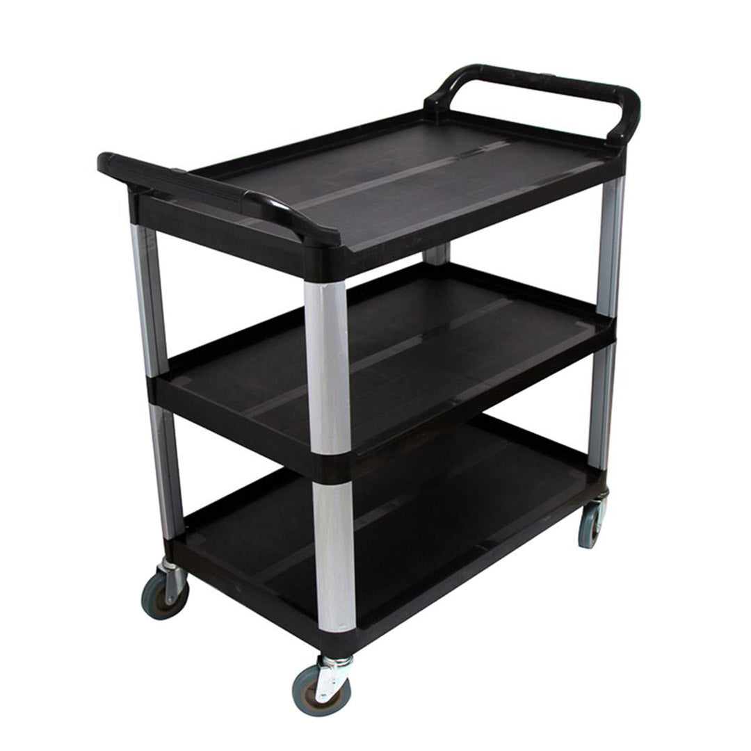 SOGA 3 Tier Food Trolley Food Waste Cart Storage Mechanic Kitchen Blac ...