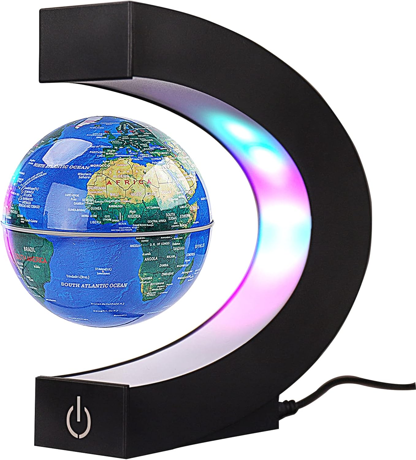 Magnetic Levitation Floating Globe with Touch Switches LED Light, Grea ...