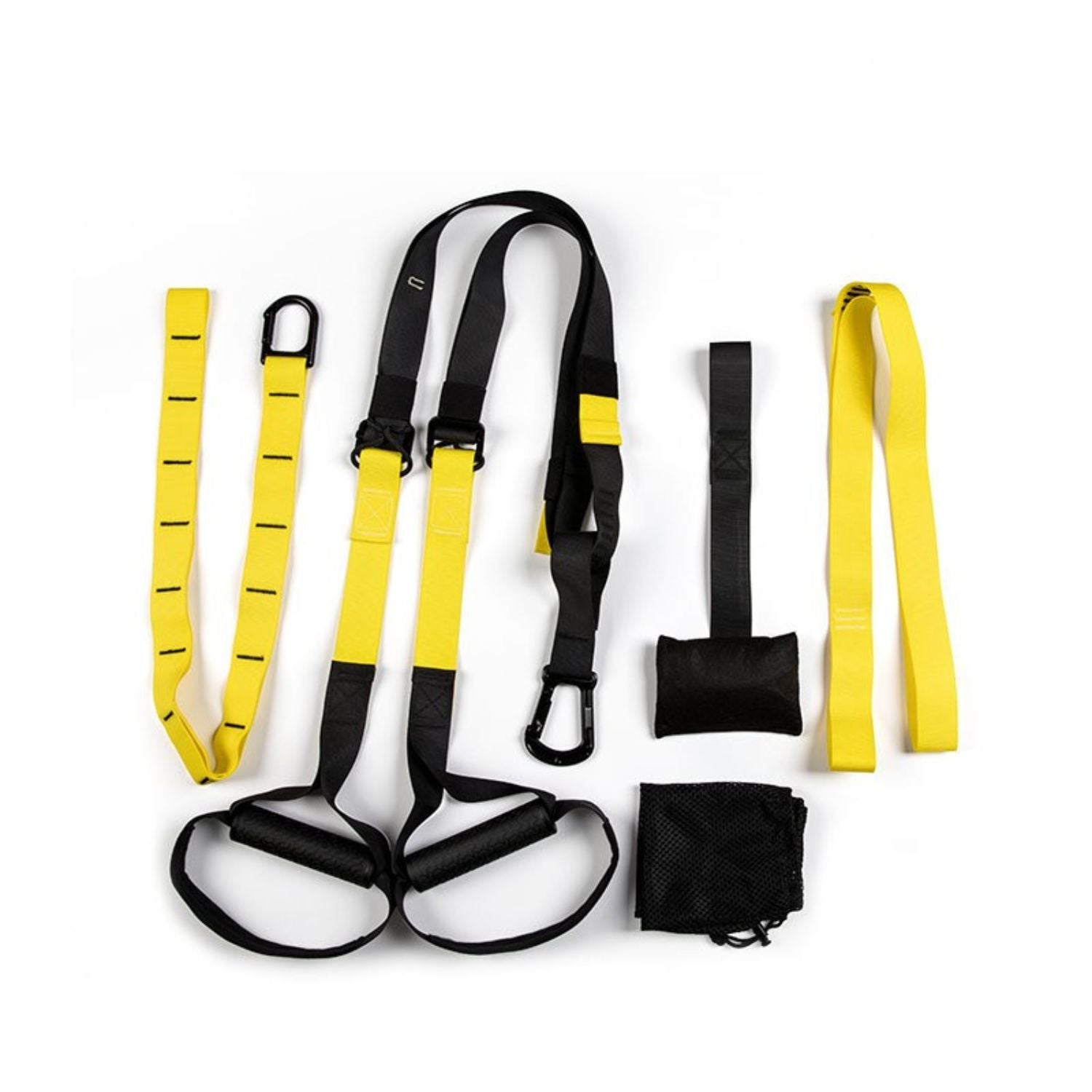 VERPEAK Suspension Trainer Resistance System Training Kit (Black and y ...