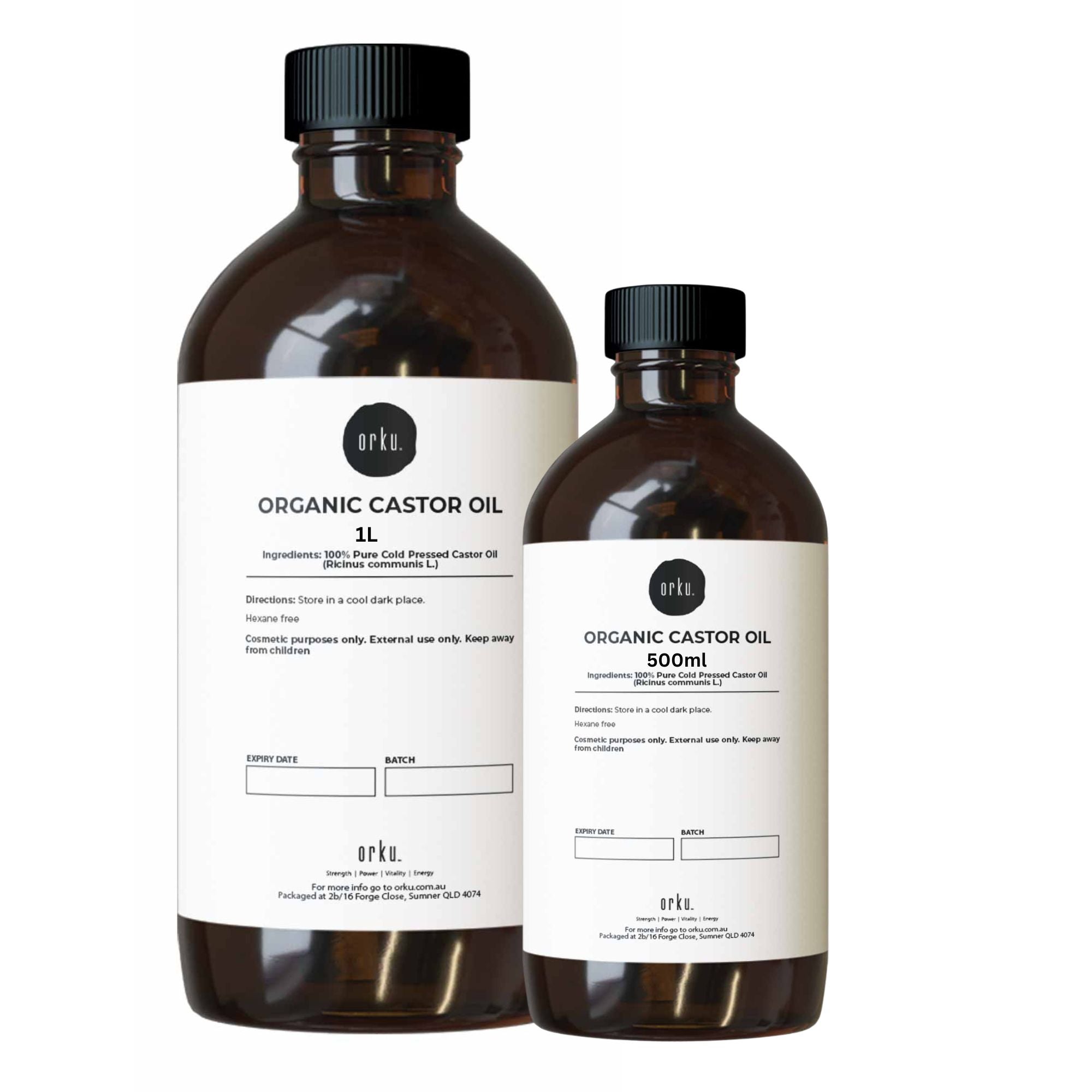 1.5L Organic Castor Oil - Hexane Free Cold Pressed Anti Oxidant Skin H ...