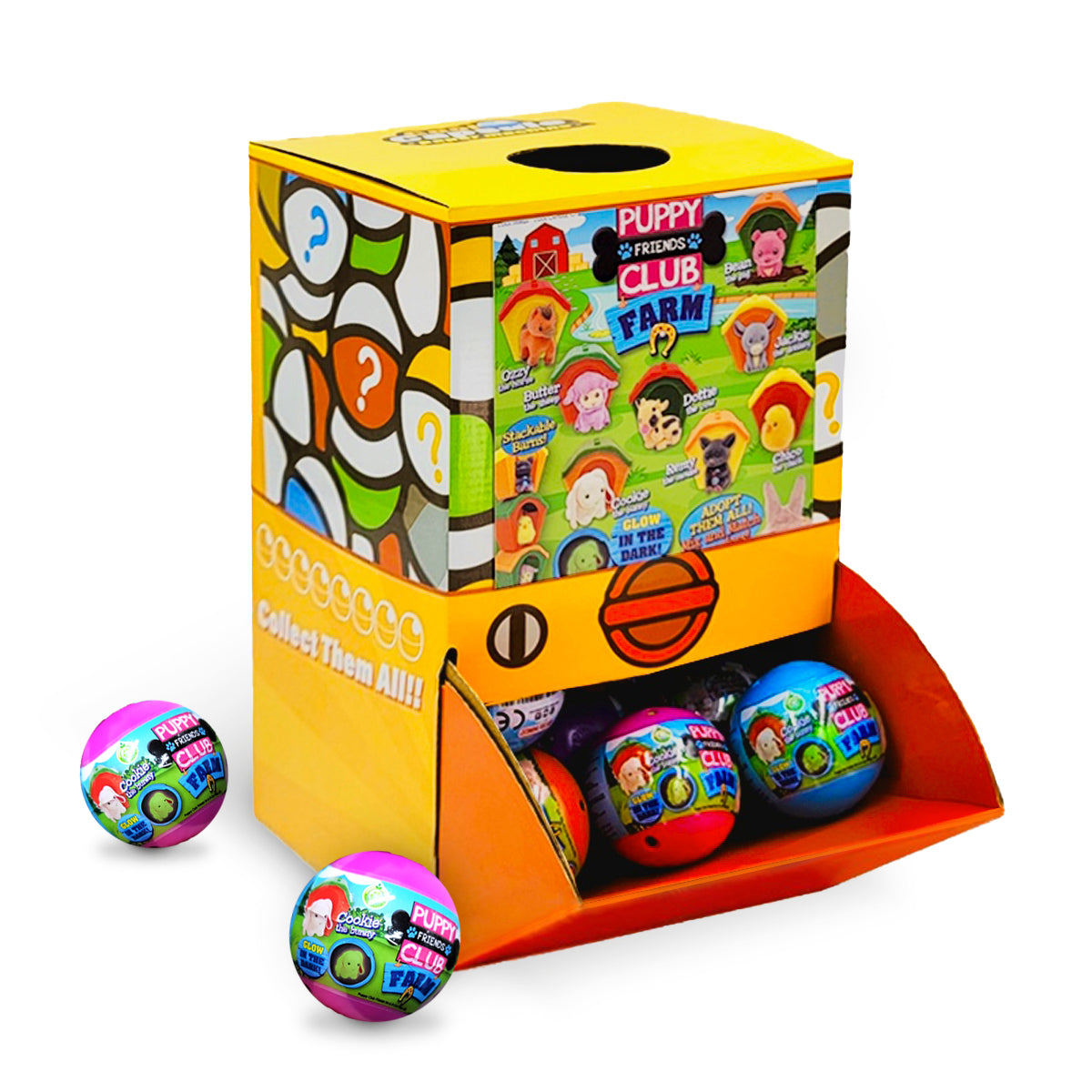 40X Puppy Club Farm Animal Toy Capsules 50mm Collectible Gacha in Disp ...