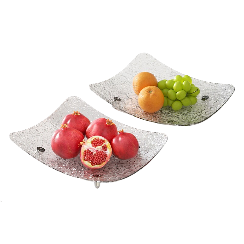 Two transparent water ripple trays 32 * 25 * 6cm – Gifts Hub Australia