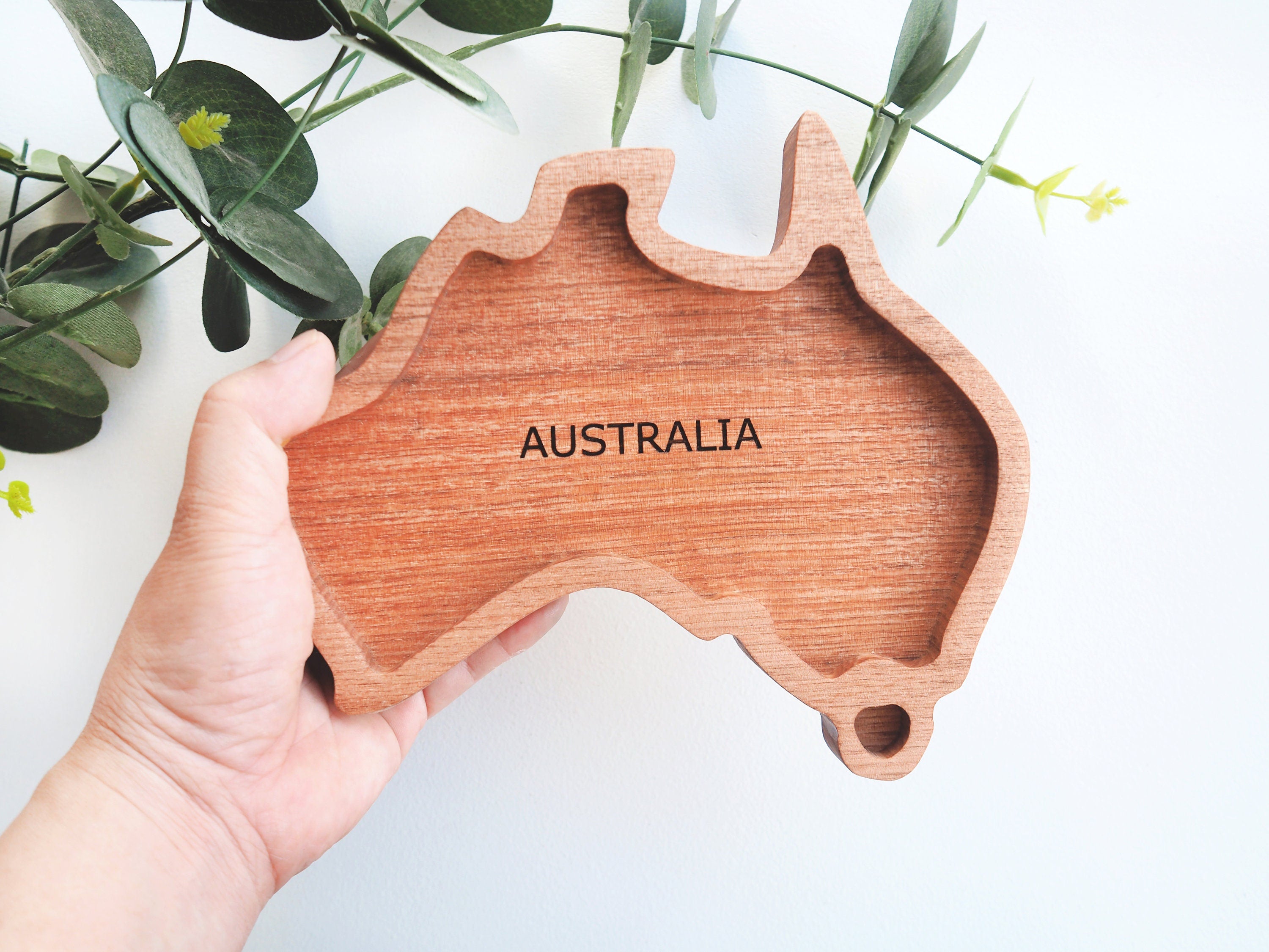 Australia Shape Dish Tray - Australia Valet Tray, Wooden Anniversary G ...