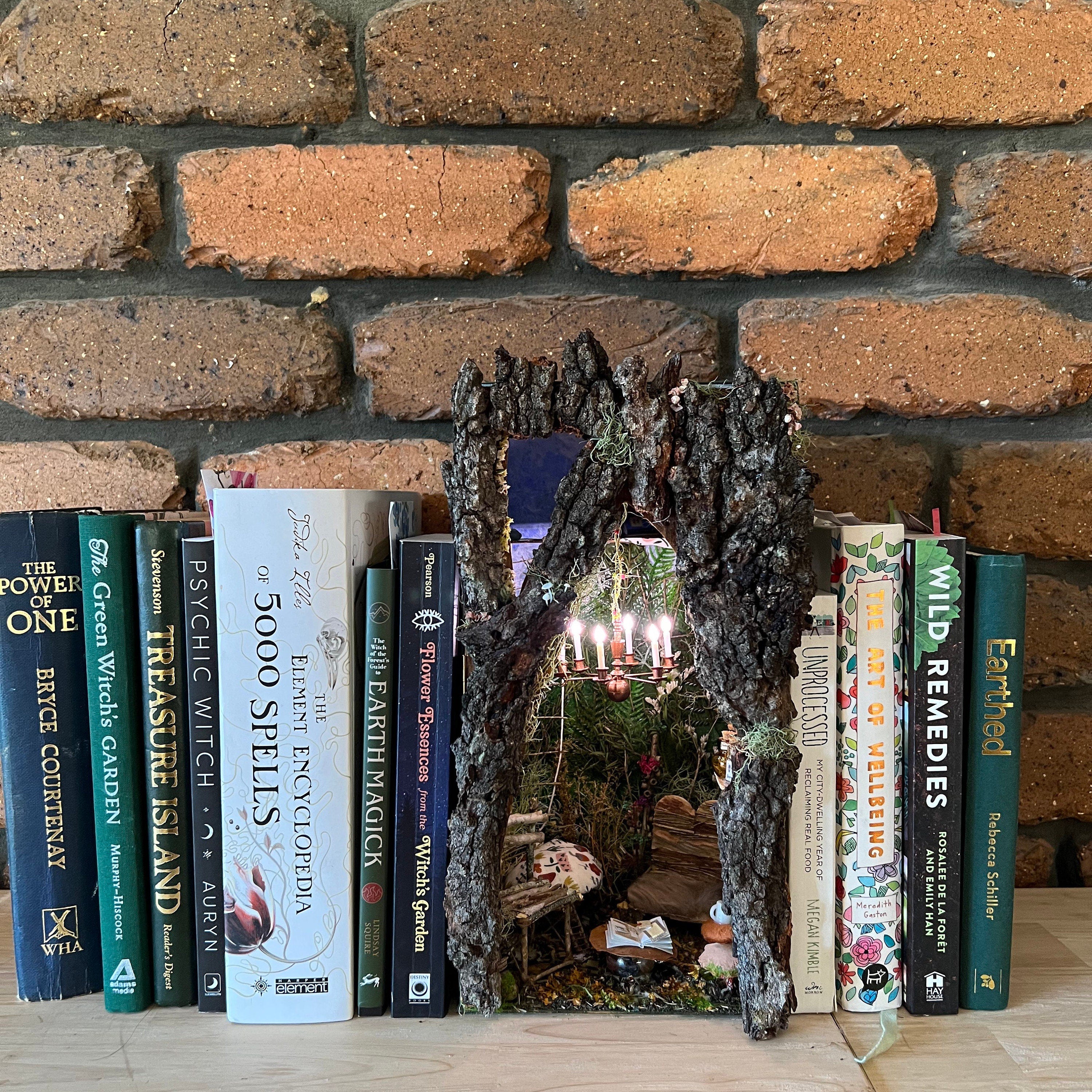 Handmade Fairy Book Nook: Miniature Shelf Insert with Lights – Gifts ...