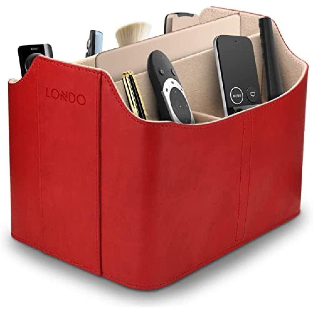 Leather Remote Control Organizer and Caddy with Tablet Slot – Gifts Hub ...