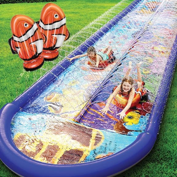 stargo Undersea Water Dual Slip and Slide - 18 Feet X 5 N with Splash ...