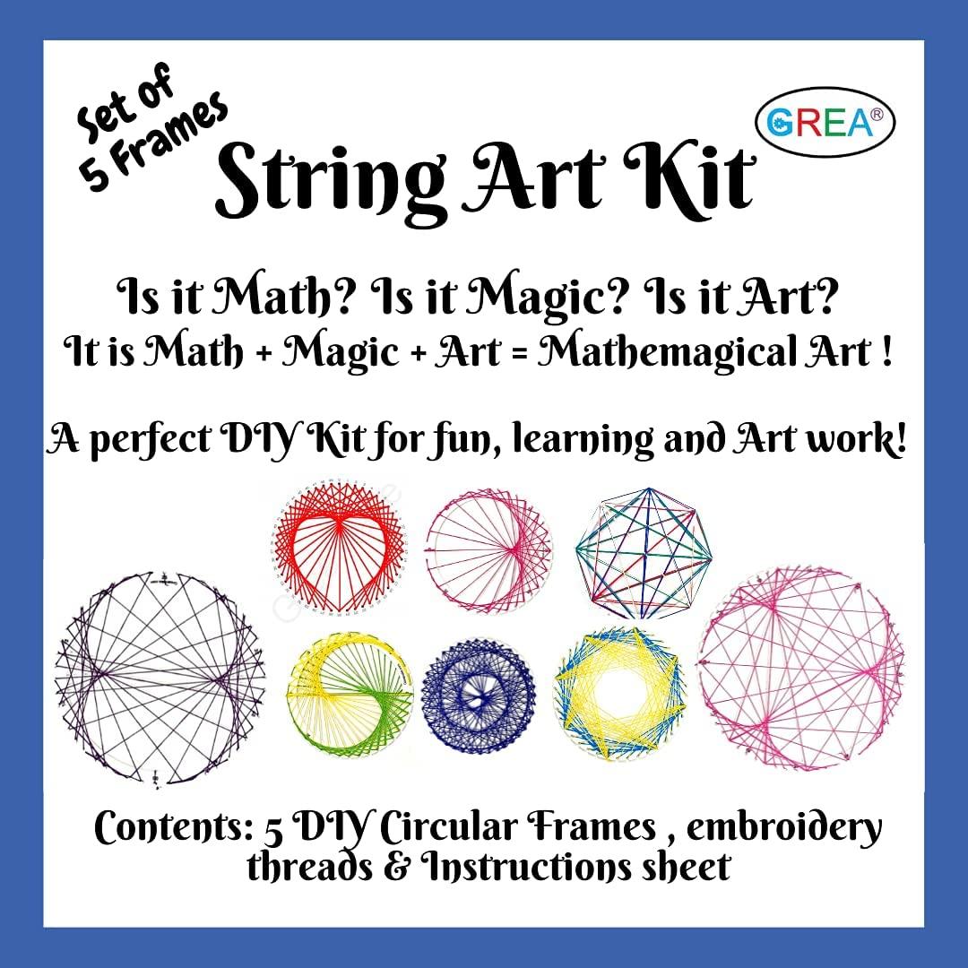 String Art Kit - Set of 3 Frames with Strings - Math Activity Kit - DI ...