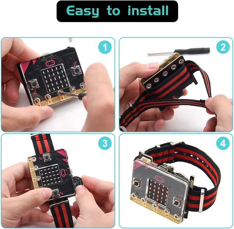 KEYESTUDIO BBC Microbit Power Board Starter Kit Smart Watch Coding Kit ...