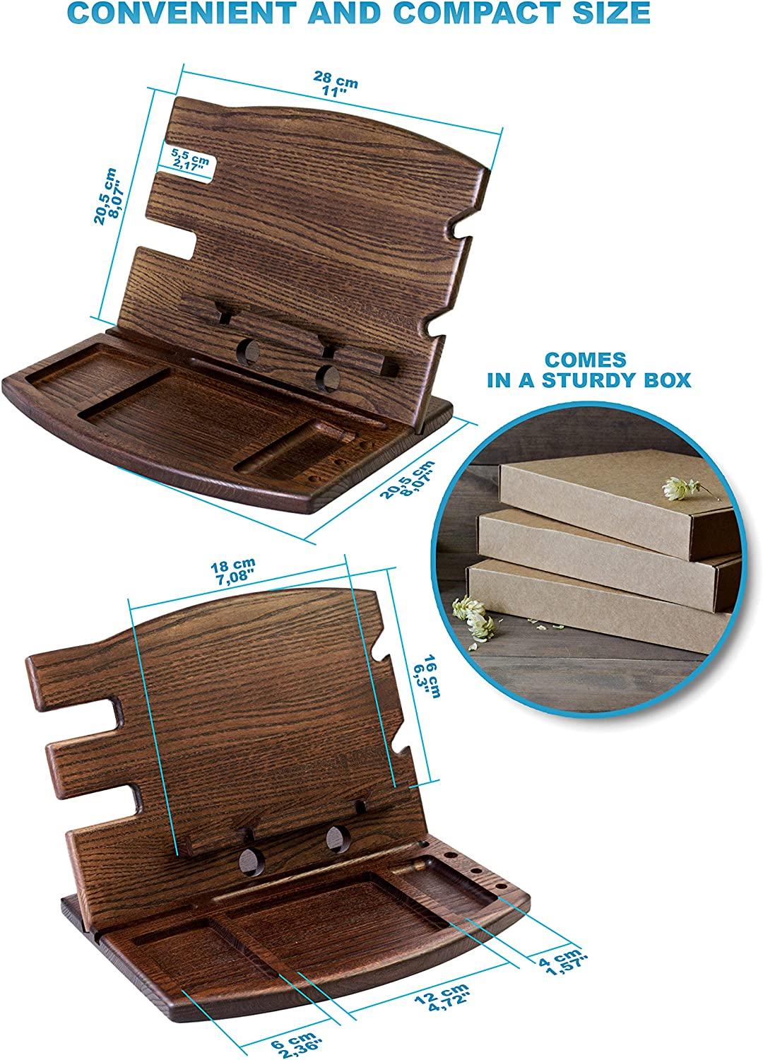 Wood Phone Docking Station Natural Ash Phone Key Holder Wallet Stand W ...