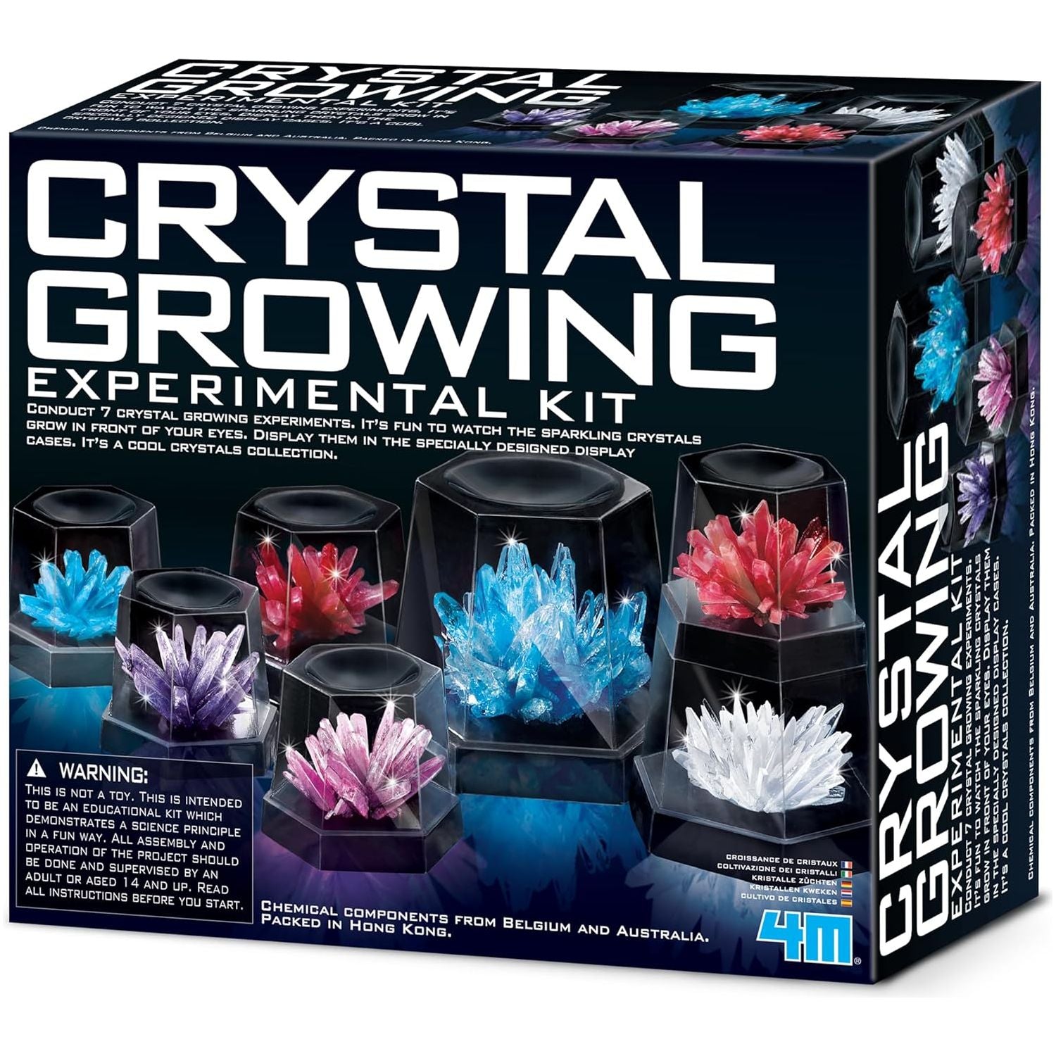 4M Crystal Growing Kit, Conduct 7 Different Crystal Growing Experiment ...
