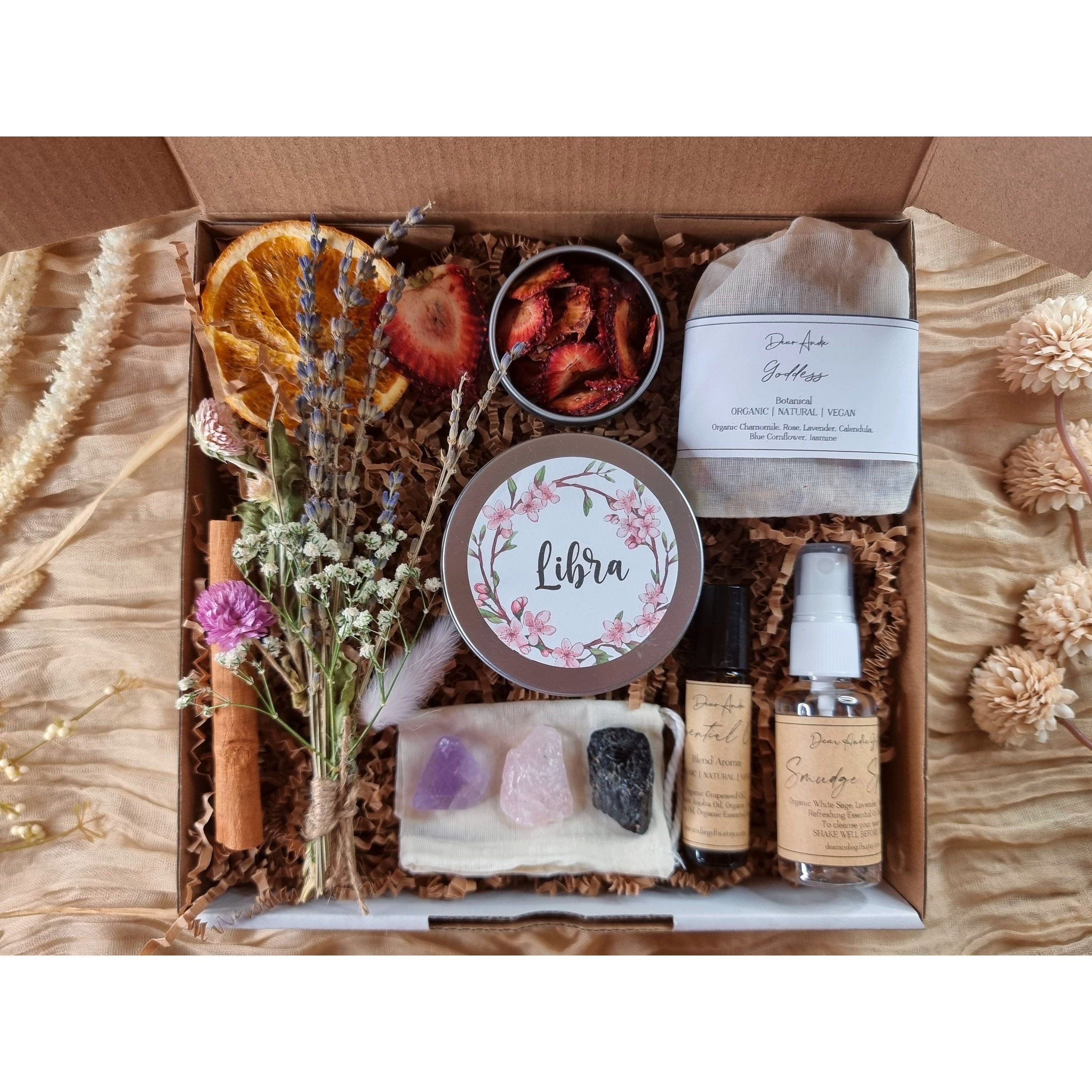 Libra Gift Box, Star Sign Crystal Gift Set, Spiritual Gift Box, Medita ...